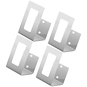 Hemoton 2 Pairs Pot Lid Rack Wall Mounted: Stainless Steel Pan Lid Organizer Holder Self Adhesive Pot Lid Holders Kitchen Cooking Utensil Tool Silver