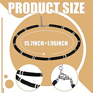 4 Pcs Puka Shell Necklace for Men Surfer Necklace Choker Beach Puka Choker Seashell Necklaces with Clam Chip Beads Xmas Gift (Elegant Color)