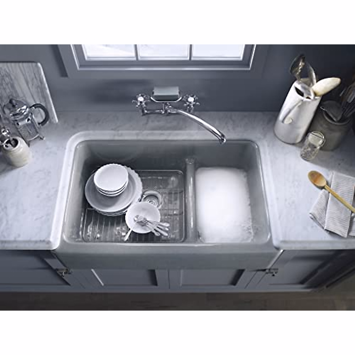 KOHLER K-5828-ST Whitehaven Sink Rack, Large, Stainless Steel,1.00 x 14.53 x 17.64 inches