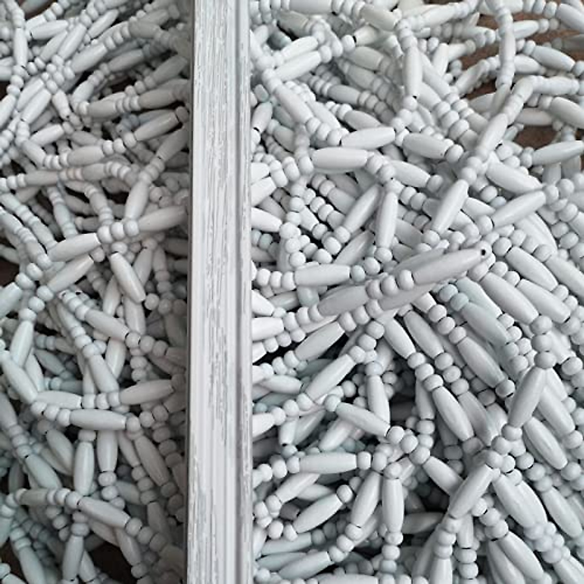 LEOSXA Natural Wood Beaded Curtains for Doorway,Doorway Room Divider Door Curtain,Wall Hanging Home Divider,Partition Door Beads Curtain Fly Screen Panel,for Room Hallway,Custom (36 stran