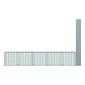 24" x 24" x 74" NSF Green Epoxy 5-Shelf Kit WS-460EG2424K75-NF