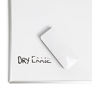 U Brands Magnetic Dry Erase Board Felt Eraser, 2"x5"x1", White, Lightweight Modern Design