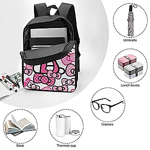 Dhucqze 3Pcs Lightweight Backpack Set Fashion Laptop Backpack Insulated Lunch Box Pencil Case Travel Shoulder Bag Daypack