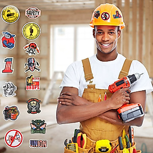 Outus 350 Pieces Hard Hat Stickers Funny Vinyl Tool Box Sticker American Patriotic Helmet Decals Funny Stickers Decals for Tool Box Helmet Hardhat Construction Welding Union Worker