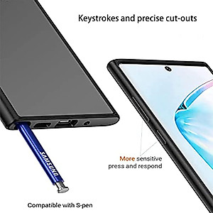 Guizzcg for Samsung Galaxy Note 10 Magnetic Case (6.3-inch) [Compatible with Magsafe] Soft TPU Bumper + Clear Back Slim Shockproof Drop Protection,Black