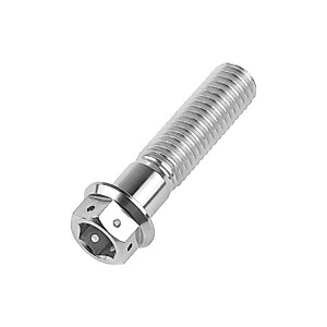 Wanyifa Titanium Flange Hex Head Bolt M8 15 20 25 30 35 40 45 50 55 60mm Screws Pack of 4 (M8x40mm, Silver)