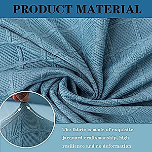 TVPFM Jacquard Stretch Sofa Slipcover, Soft Sofa Cover Sofa Slipcover Elastic Bottom Furniture Protector for Cat Dog Separate 2 Seats 3 Seater-Blue-4 Seater