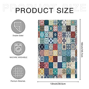 Double-sided garden flag Talavera Mexican Tiles Outdoor Flag Garden Flag Yard Outdoor Decoration （12×18in）.