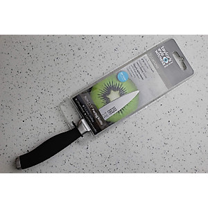 Taylors Eye Witness Syracuse Vegetable Paring Kitchen Knife - Professional 8cm/3.5” Cutting Edge, Multi Use. Ultra Fine Blade, Precision Ground Razor Sharp. Soft Textured Grip Matte Black Handle.