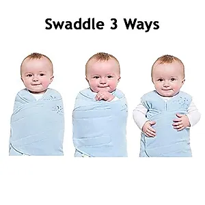 HALO Micro-Fleece Sleepsack Swaddle, 3-Way Adjustable Wearable Blanket, TOG 3.0, Cream, Newborn, 0-3 Months