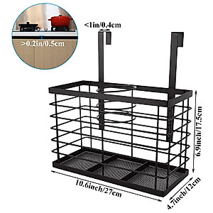 LOYORTY 2PCS 3-in-1 Hair Dryer Holder Adjustable Height, Wall Mounted/Cabinet Door Hair Tool Organizer, Blow Dryer Holder for Hair Dryer, Flat Iron, Curling Iron, Hair Straightener