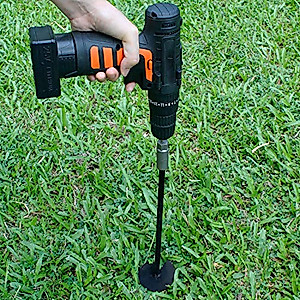 Jayzod Earth Ground Anchor 15 Inch Heavy Duty Earth Anchors Shelters, Canopies,Tents,Swing Sets,Trampoline，4 Pack,Adapter not Included