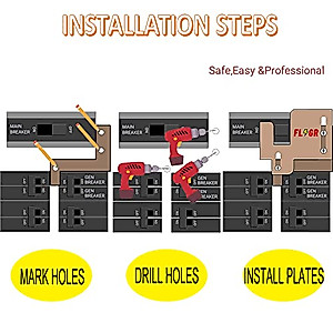 Generator Interlock Kit Compatible with Eaton Cutler Hammer Generator BR and CH Series 150 or 200 Amp Panel, 1 1/4–1 7/16" Spacing Between Main Breaker and Generator Circuit Breakers