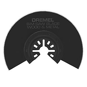 Dremel MM452 Multi-Max Bi-Metal (BiM) Half Moon Oscillating Saw Blade- Oscillating Tool Accessory- Perfect for Cutting Wood and Metal- Universal Quick-Fit System, Black