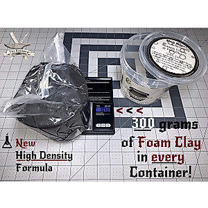 The Foamory Moldable Cosplay Foam Clay (300g Black) High Density Air Dry Clay, EVA Foam Sands Paints Easily, Non-Toxic Safe for Kids, Adults & Crafts