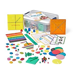 hand2mind Math Tools Small Group Sets 4-5 by Reagan Tunstall & Kristina Grant, Math Manipulatives, Base Ten Blocks, Color Tiles, Fraction Circles, Pattern Blocks, Place Value Chips, Classroom Supplies