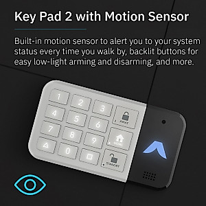 abode Keypad 2 | Arm & Disarm Your System | Detect Motion | Get Your System Status at A Glance | Requires Hub