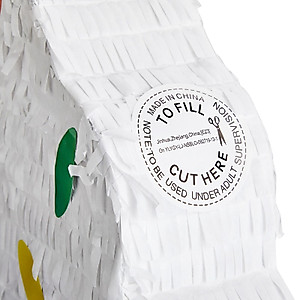 BLUE PANDA Pull String Cupcake Pinata for Baby Shower, Kids Birthday Party Supplies, (Small 13 x 15 x 3 Inches)