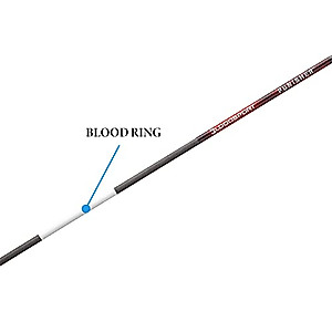 BLOODSPORT Punisher Precise Durable Carbon Fletched Hunting Arrow for Compound Bow - 31" Length, 244" Standard-Diameter, 004" Straightness, 6 Pack, 350 Spine,Black