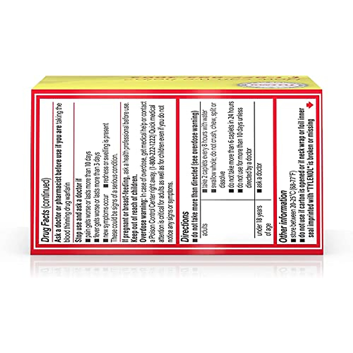 TYLENOL Arthritis Pain Caplets Push & Turn Cap 24 ea ( Pack of 3)