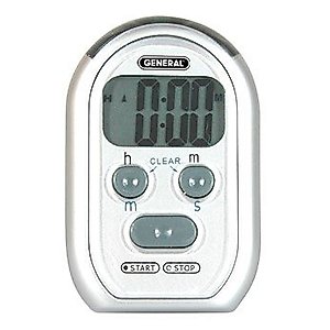 General Tools TI150 Digital Stopwatch/Clock with Flashing/Vibrating Alarm