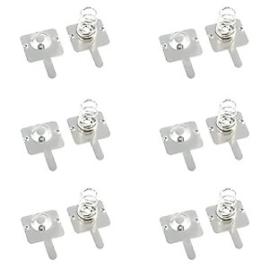 Fielect 20Pairs AA Battery Spring Plate AA Battery Positive Negative Conversion Spring Contact Nickeling Plate 13.0mmx11.5mm