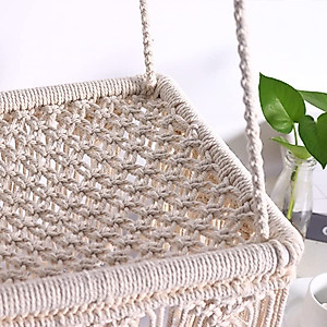 WODMB Cats Hanging Bed Cotton Pet Nest Cat Dog Hammock Thread Toy Swing Bohemian Wall Hanging (Color : A, Size : One Size)
