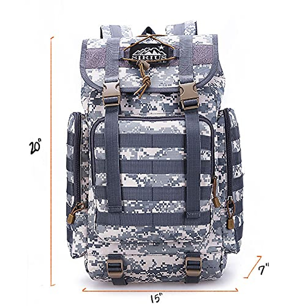 Sirius Survival “The Rambler” - 40L Tactical Backpack with MOLLE Webbing (Black)