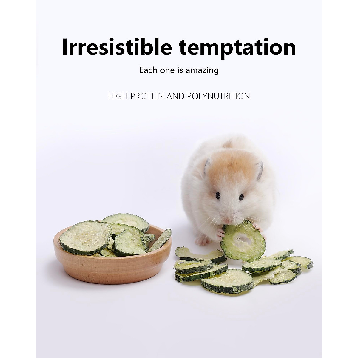 Niteangel Hamster Snack & Treats Toy - Small Animal Natural Treat for Dwarf Syrian Robo Hamsters Gerbils Mice Lemmings Degus or Other Small-Sized Pets (Freeze-Dried Cucumbers)