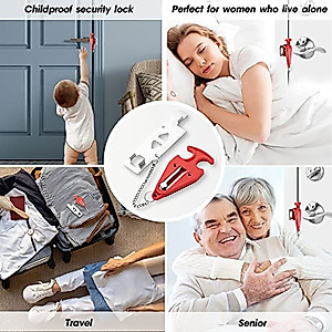 AceMining 2Pack Upgrade Portable Door Lock Home Security Door Locker Travel Lockdown Locks for Additional Safety and Privacy Perfect for Traveling Hotel Home Apartment College