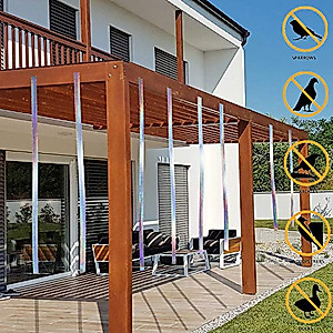 TooDeal 2PCS Bird Scare Repellent Flash Tape Holographic Deterrent Devices for Pigeon - Repellant Products to Prevent Birds from Hitting Windows/House - Reflective Ribbon