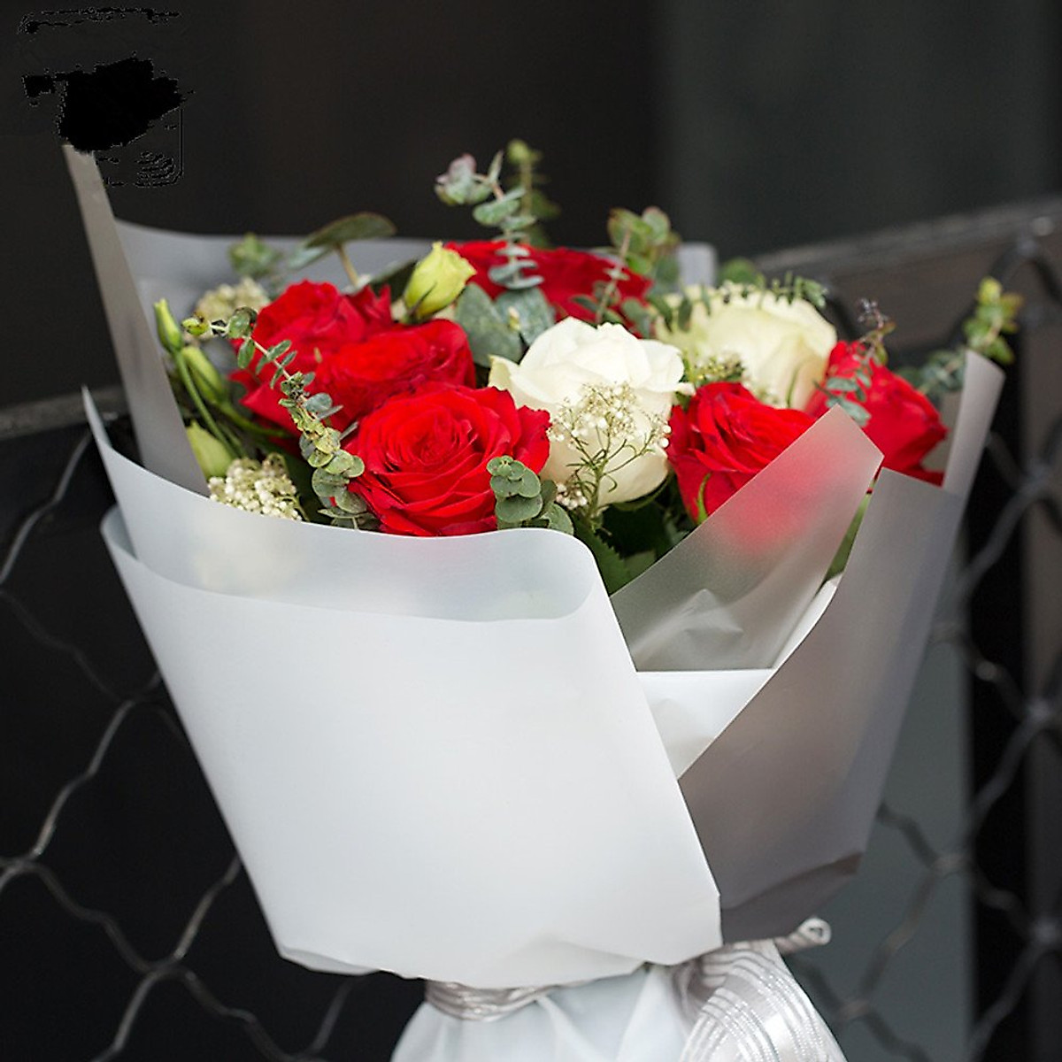 Korean Style Flower Wrapping Paper Floral Bouquet Gift Packaging Supplies Multi Colors 20 Counts (white)