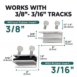 Window Locks, 10 Pack Window Locks for Vertical and Horizontal Windows, Sliding Window Locks, Adjustable Aluminum Window Stoppers, Window Security, No-Drill Install, Fits Tracks up to 3/16" Wide