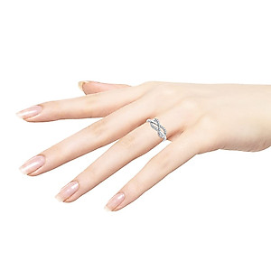 KATARINA Infinity Diamond Ring in Sterling Silver (1/5 cttw, J-K, I1-I2) (Size-5)