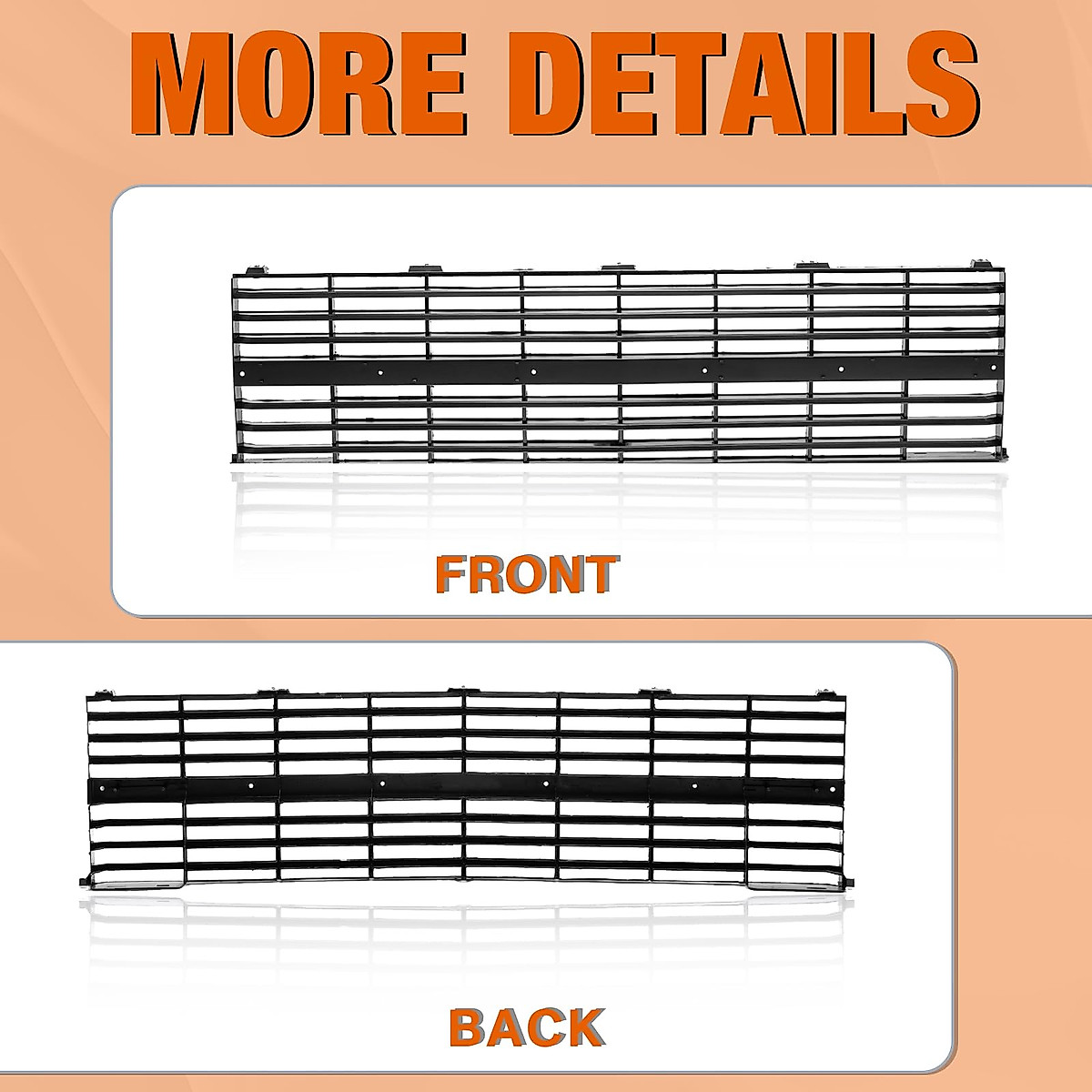 CarPartsDepot 400-15740, Grill Grille Material Black Plastic W/Molding Hole GM1200125 14043881 by CarPartsDepot