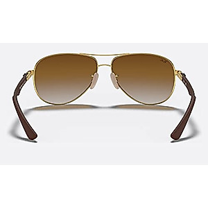 Ray-Ban RB8313 CARBON FIBRE 001/51 58M Arista/Brown Gradient Sunglasses For Men For Women + BUNDLE with Designer iWear Care Kit