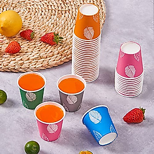KGKTU 600 Pack 3oz Disposable Paper Cups, Small Disposable Cups, Colorful Small Mouthwash Cups, Mini Paper Cups for Parties, Picnics, Barbecues, Travel and Events