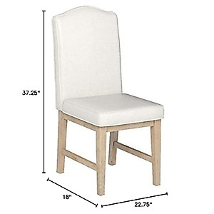 Classic White Wash Upholstered Dining Chairs by Home Styles