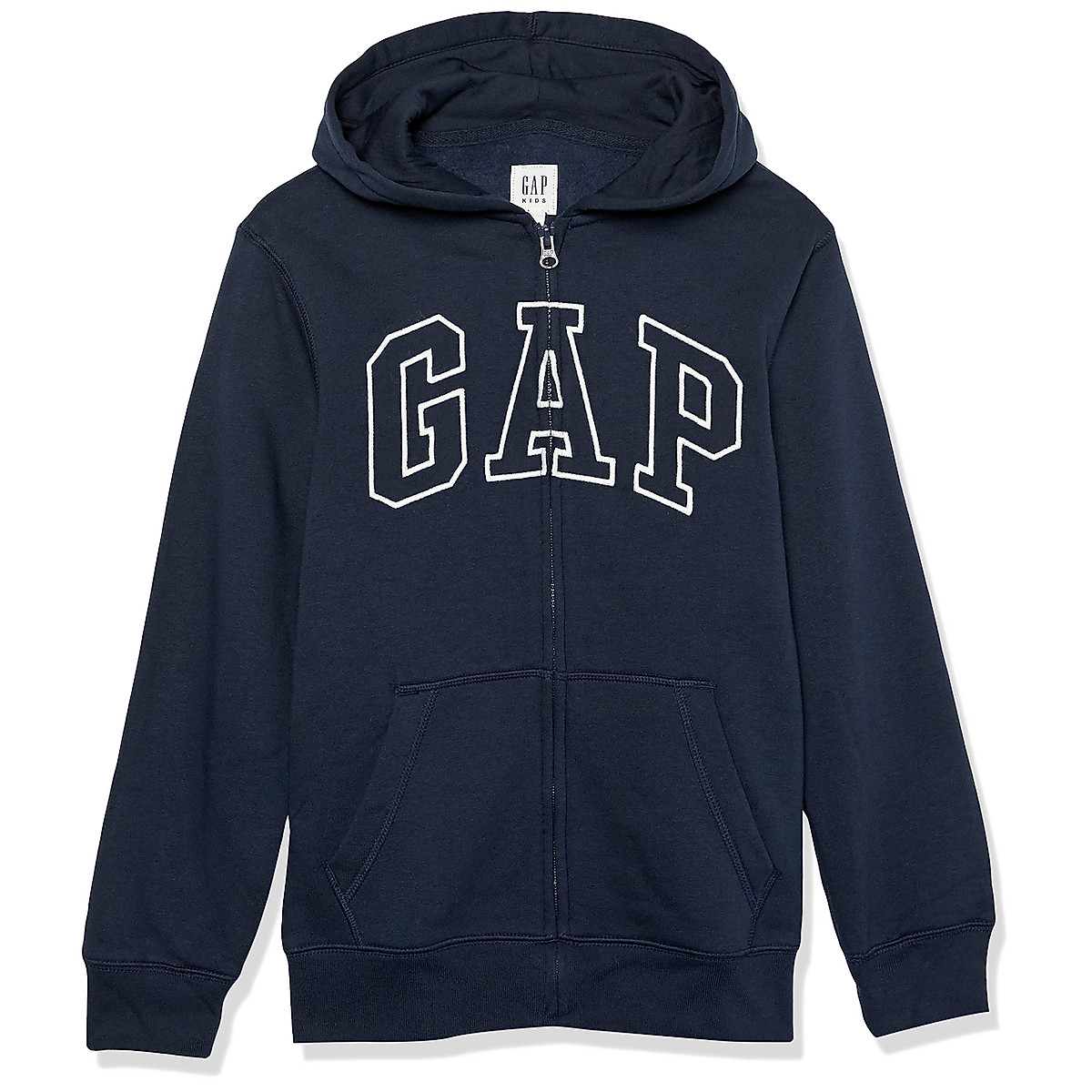 GAP boys Logo Hoodie Zip Sweatshirt, Blue Galaxy, Medium US