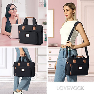 LOVEVOOK Laptop Bag for Women, 15.6 Inch Laptop Case Cute Computer Bag Lightweight Laptop Briefcase, laptop shoulder bag for Work School Travel