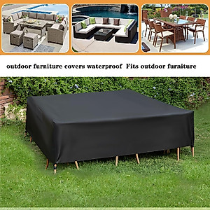 Outdoor Furniture Cover Waterproof/Patio Table and Chair Covers 150x110x28in /LxWxH Waterproof Patio Furniture Covers Outdoor Waterproof Table Covers Anti-UV Outside Sectional Sofa Set Covers