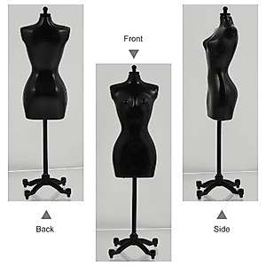 EXCEART 4pcs Doll Dress Form Mannequin Dress Form Mannequin Clothes Gown Female Dress Model Display Mannequin Body Display Holder Stand