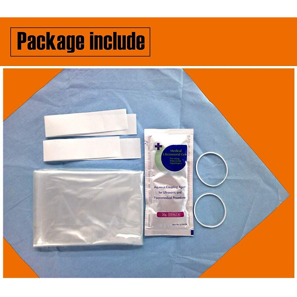 Ultrasound Probe Cover - Latex-Free Sterile Disposable Clear, 5 in x 48 in, Individual Packaging (50)