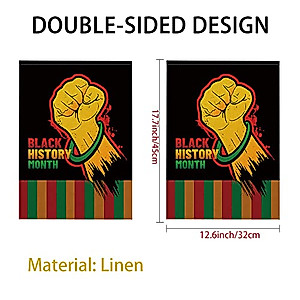 Black History Month Garden Flags Double-Sided African American Emancipation Yard Home Decoration Supplies (Flag-2)