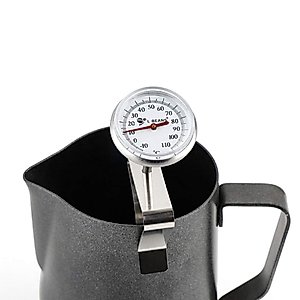 Dial Thermometer, Instant Read Multi-Purpose Thermometer with Clip for Milk, Beverage, Steaming, Coffee((Short Type))