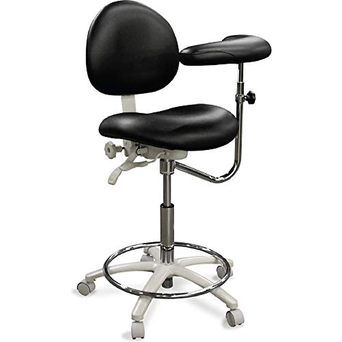 Dentists Unite 310-06 Ergonomic Dental Assistant Stool with Body Arm