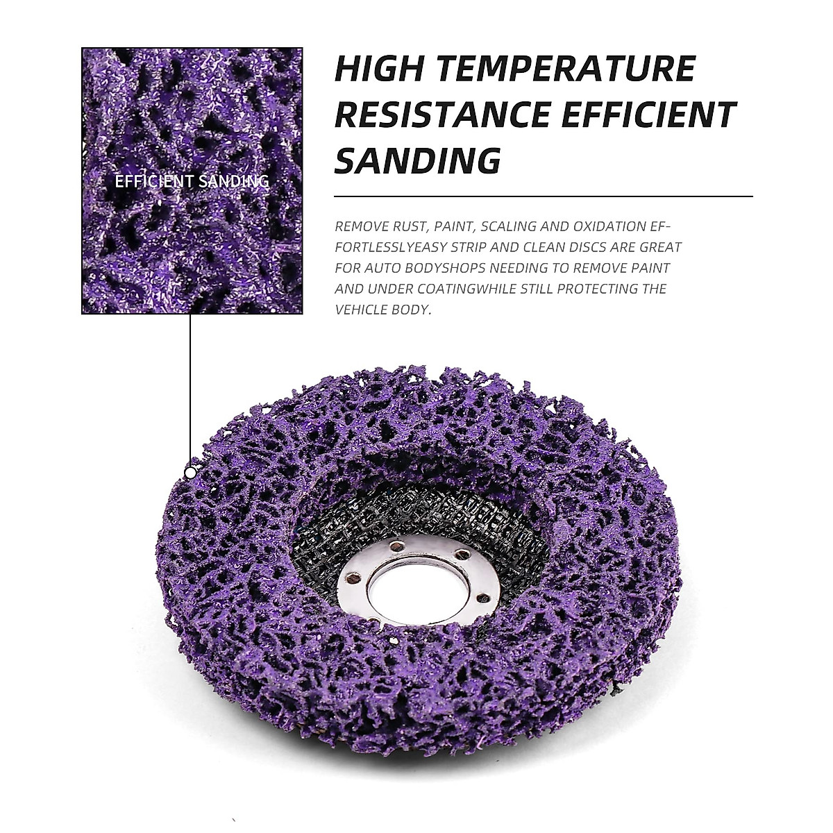 LUCKUT Strip Discs Grinding Disc 4.5'' x 7/8'' Stripping Wheel Clean and Remove Paint Coating Rust Welds Oxidation for Angle Grinder-5 Pack