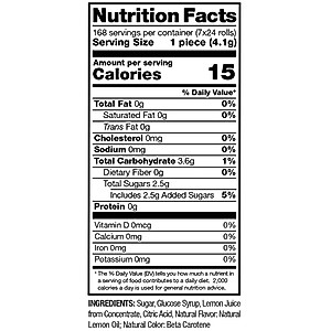 Regal Crown Sour Lemon Hard Candy Rolls | Old Fashioned Sour Lemon Candy | Traditional Lemon Candy Brought To You By Iconic Candy | 24 Count