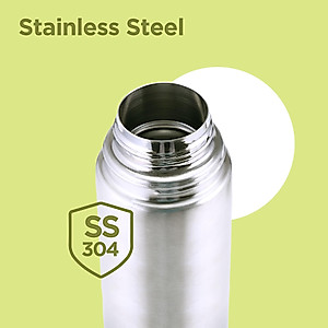 Milton Thermosteel Flip Lid 750, Double Walled Vacuum Insulated Thermos 750 ml | 25 oz | 24 Hours Hot and Cold Water Bottle with Cover, Stainless Steel, BPA Free, Leak Proof | Silver