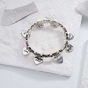 Madison Tyler Religious Prayer Bracelet for Women Religious Jewelry Gift for Girls Christian Gift, Rhodium,